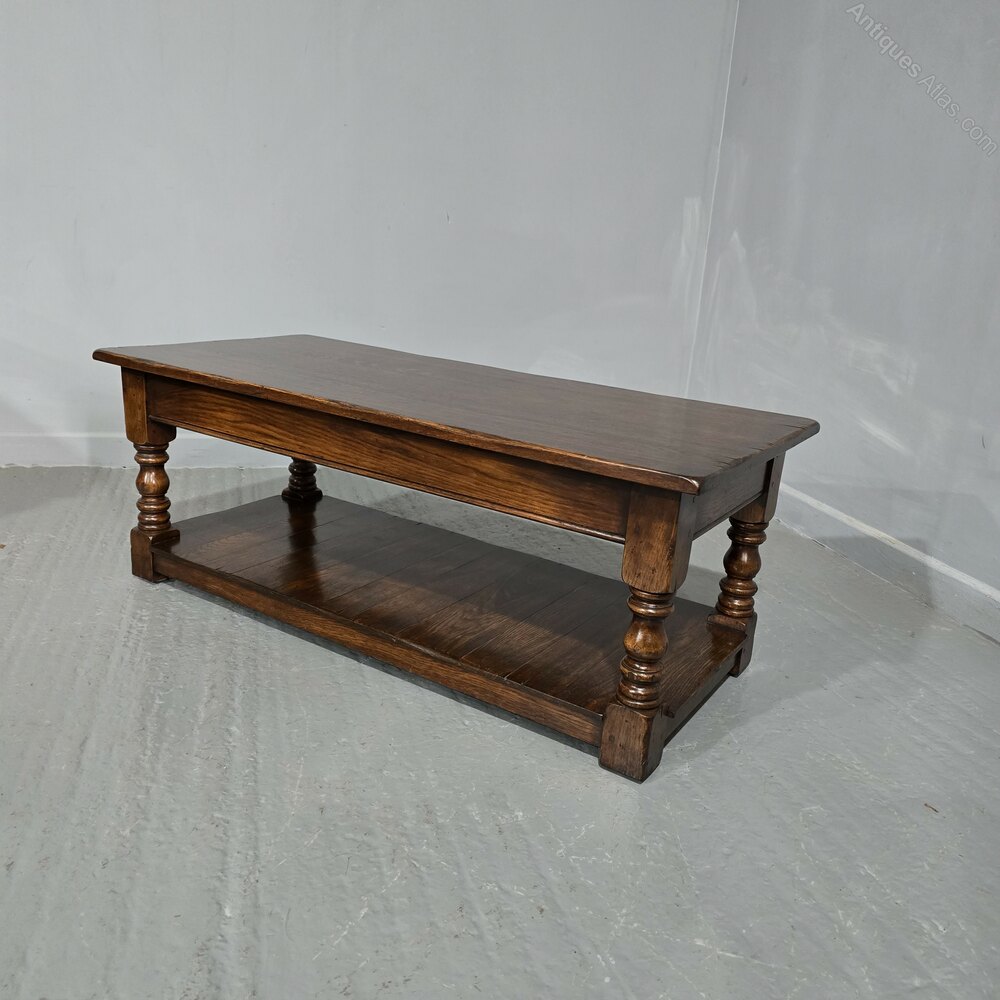 Solid Oak Plank Coffee Table as122a4923 - Antiques Atlas