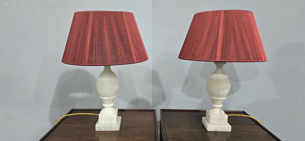 Antiques Atlas - Super Pair Marble Table Lamps as122a5351