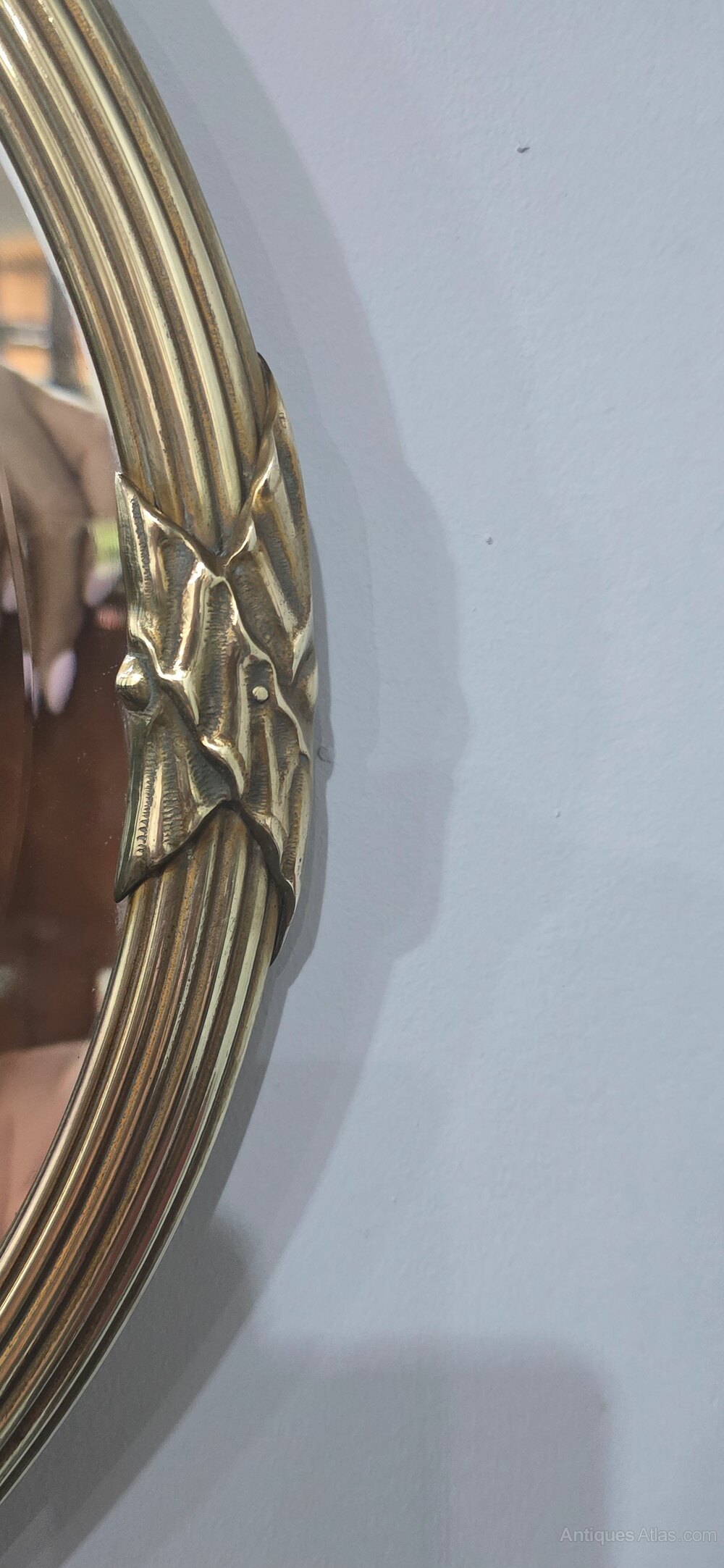 Antiques Atlas - Victorian Oval Brass Mirror as122a5331