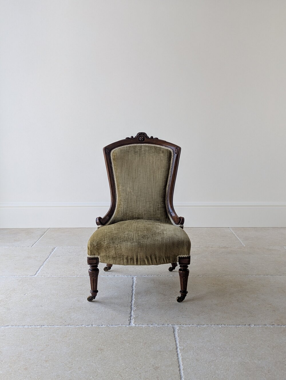 Antique Victorian Walnut Low Bedroom Chair C.1870 as1124a1635 / 3463 ...