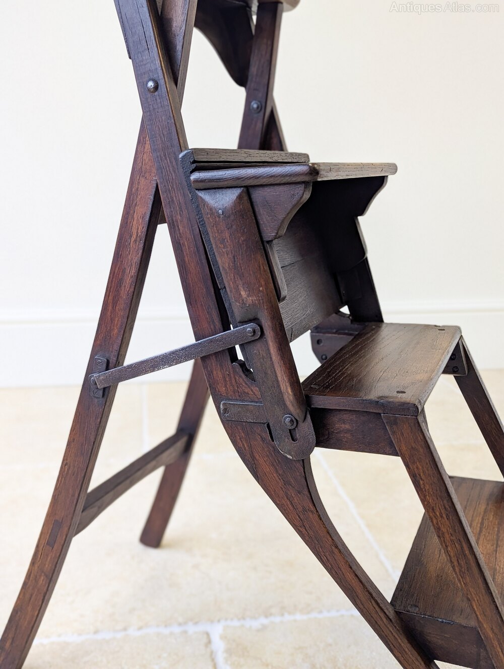 Arts And Crafts Metamorphic Library Chair / Steps as1124a1729 / 3555 ...