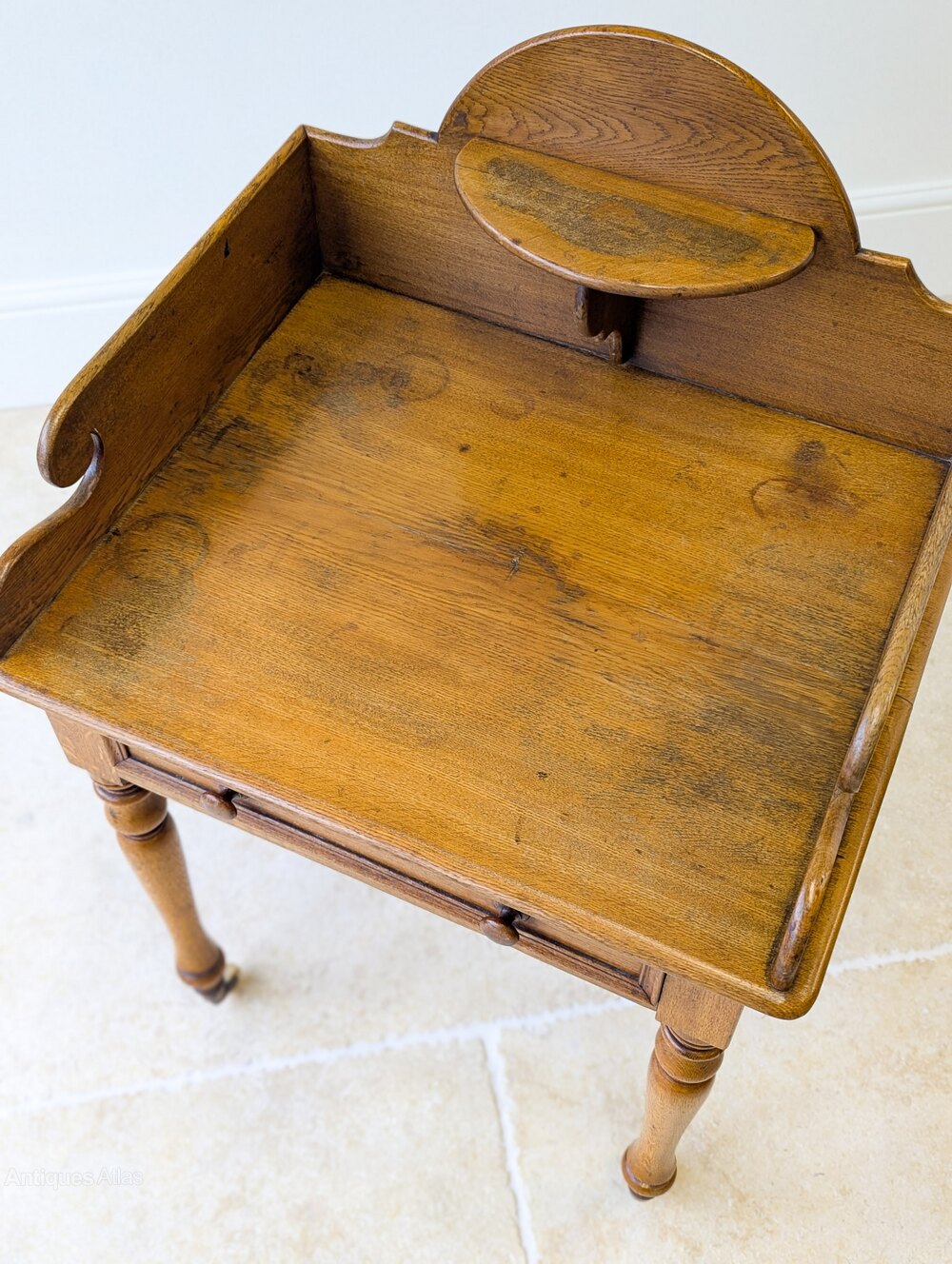 Victorian Oak Country House Gallery Side Table as1124a1924 / 3532 ...