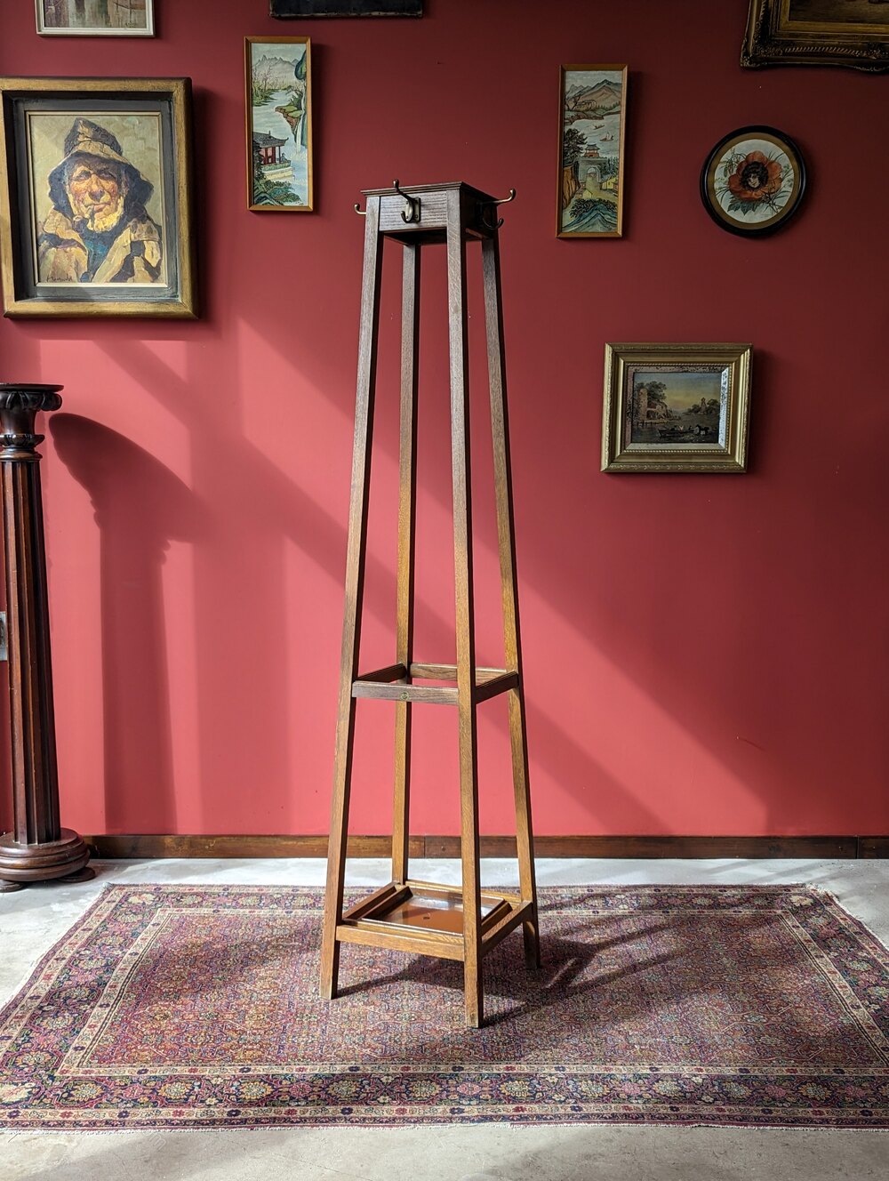 Vintage 1930’s Industrial Oak Hall Stand as1124a1347 / 3161 - Antiques ...