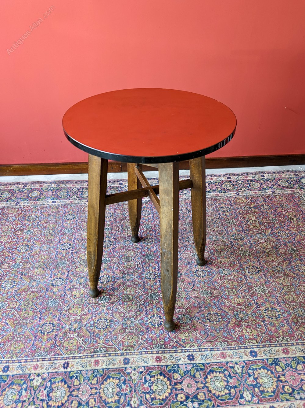 Vintage Gaskell & Chambers Red Formica Top Table - Antiques Atlas