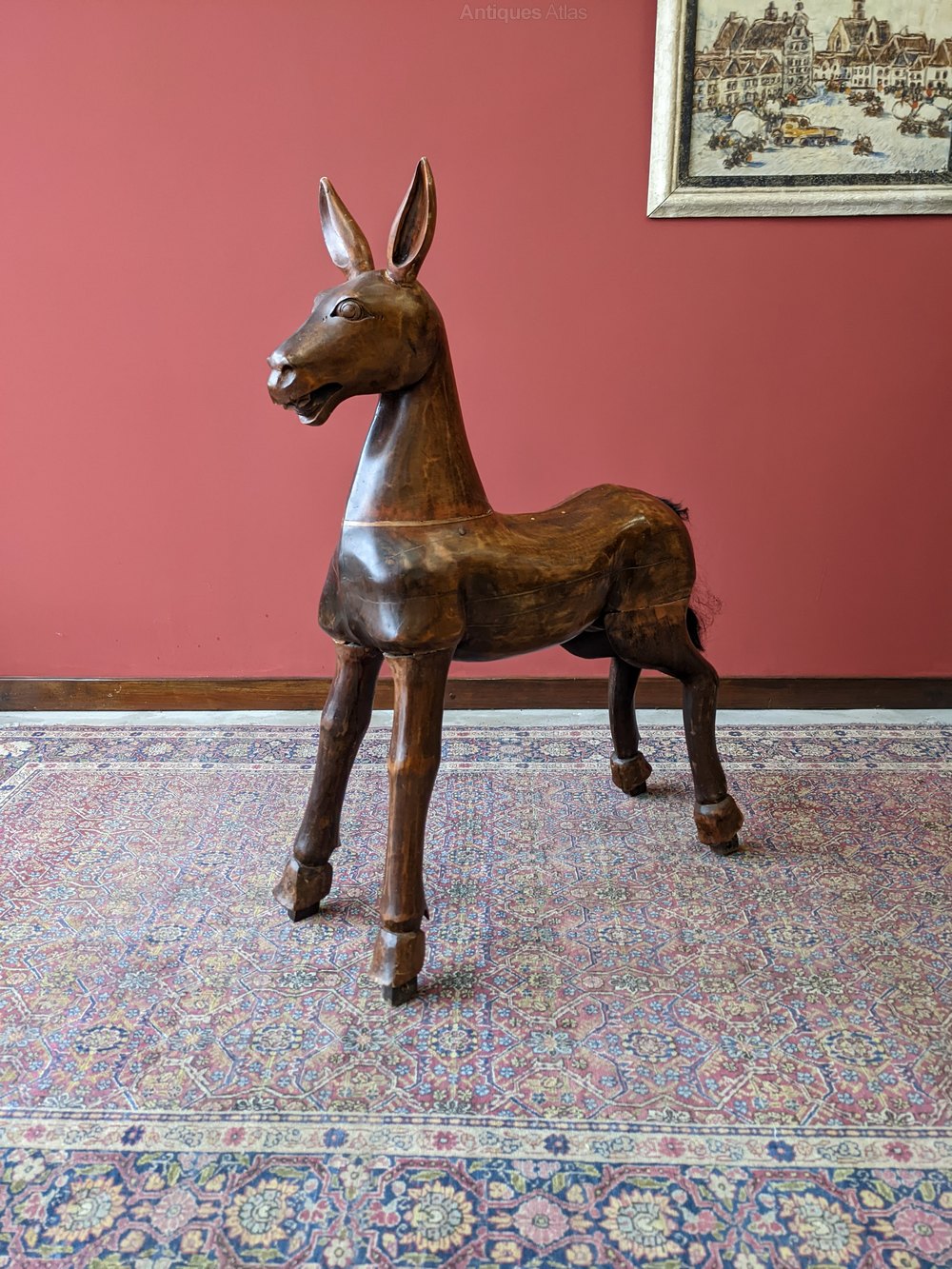 Antiques Atlas - Vintage Wooden Decorative Donkey