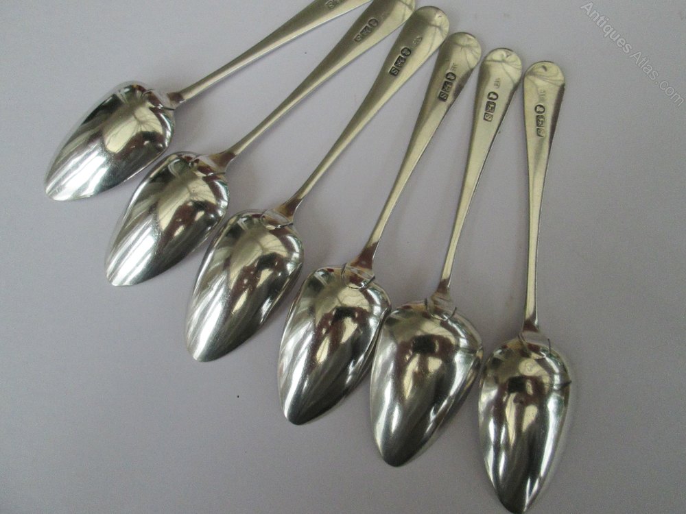 Antiques Atlas - Silver Georgian Teaspoons (6) London 1813