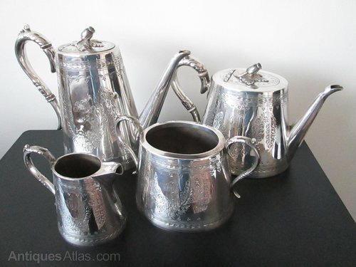 Antiques Atlas - Tea Set - Victorian Silver Plated - Four Pieces