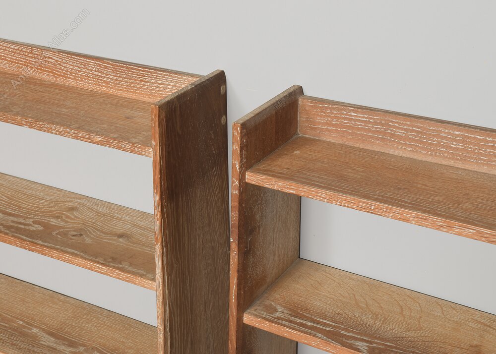 A Pair Of Heals Of London Limed Oak Open Bookcases as178a7574 / 35526 ...