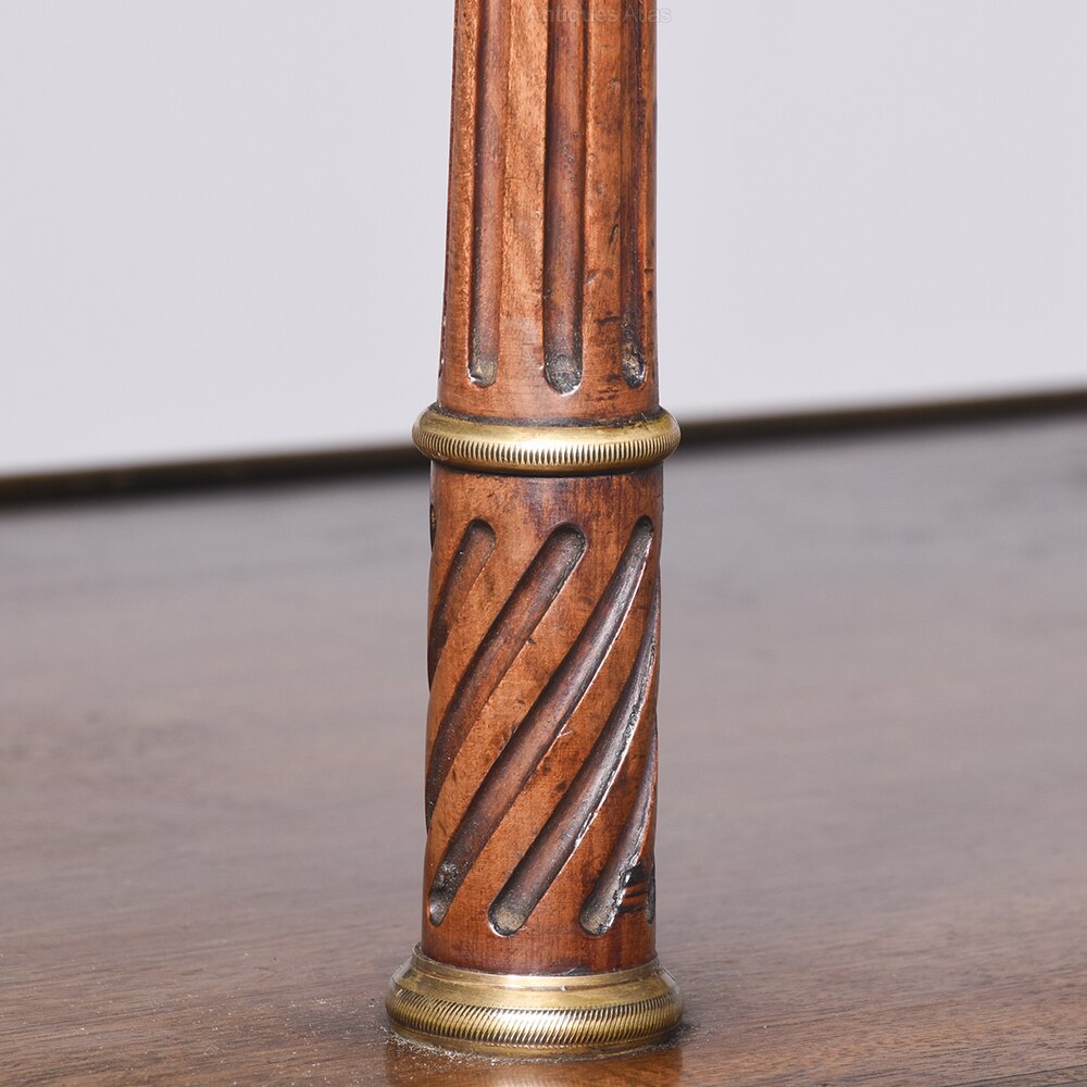 Brass Inlaid French Mahogany Two-tier Freestanding Etagere - Antiques Atlas