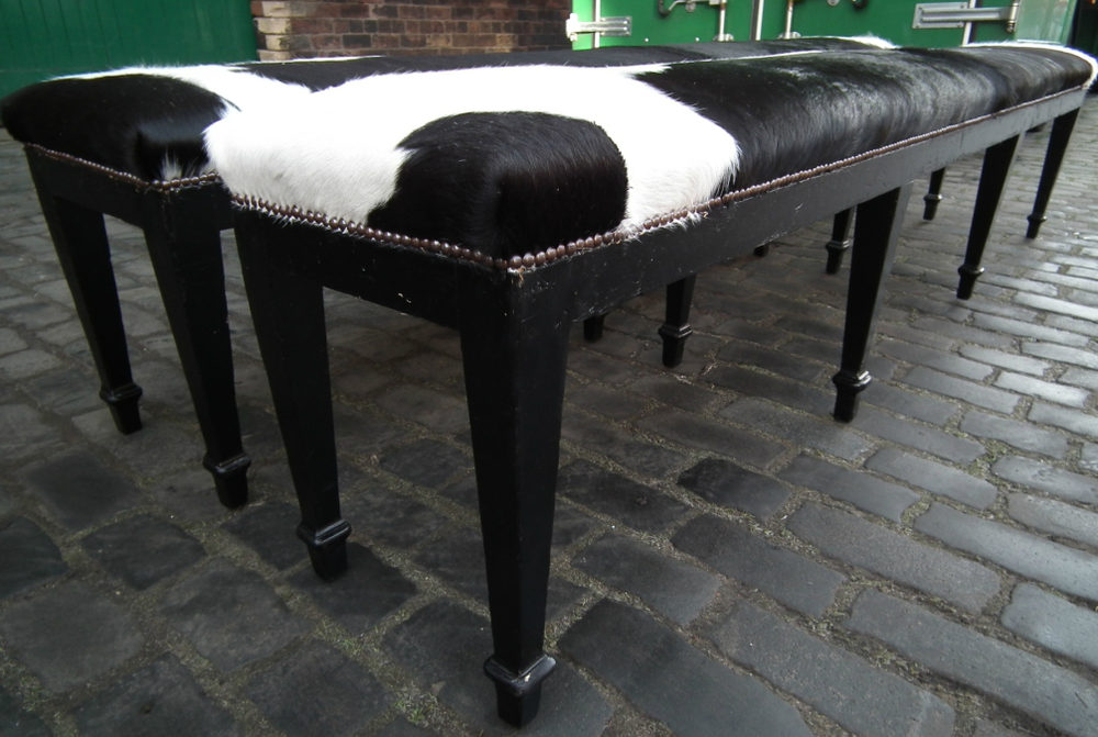 SALE Large Pair Of Cow Hide Benches - Antiques Atlas