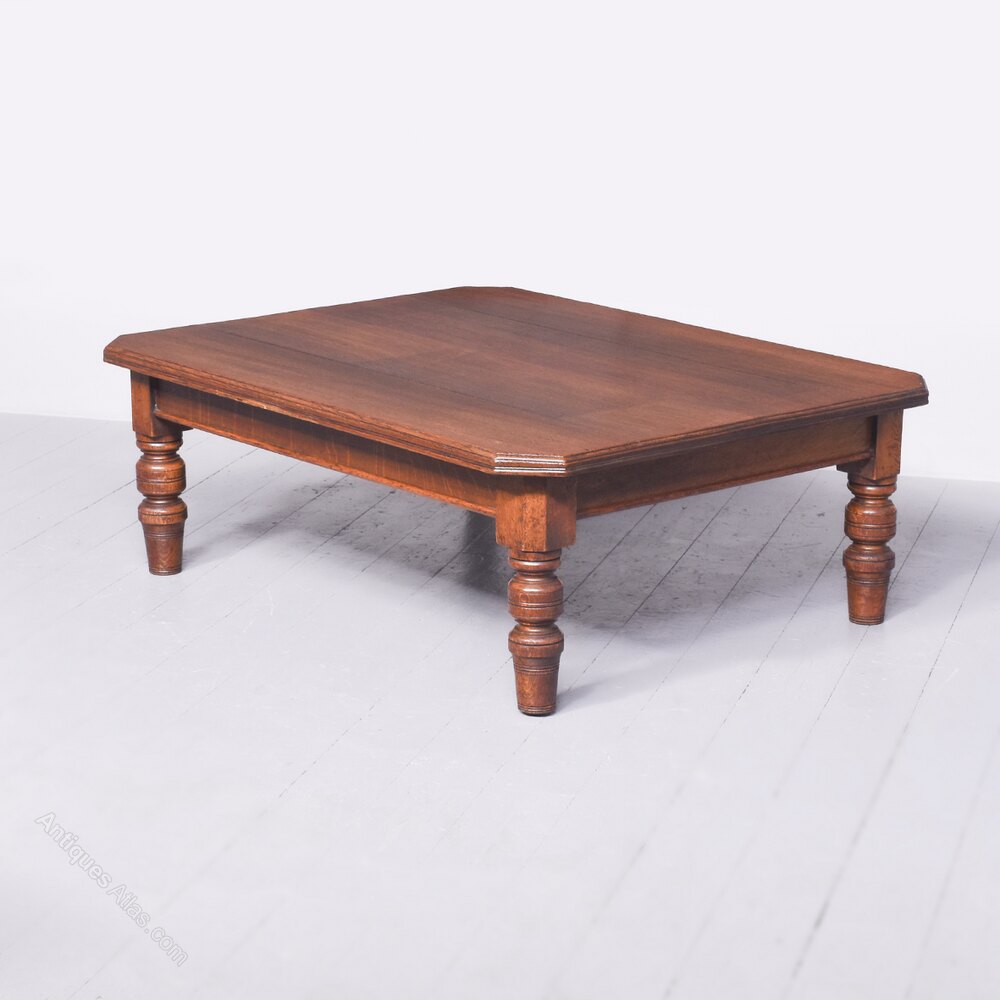 Late Victorian Oak Low Table / Coffee Table - Antiques Atlas