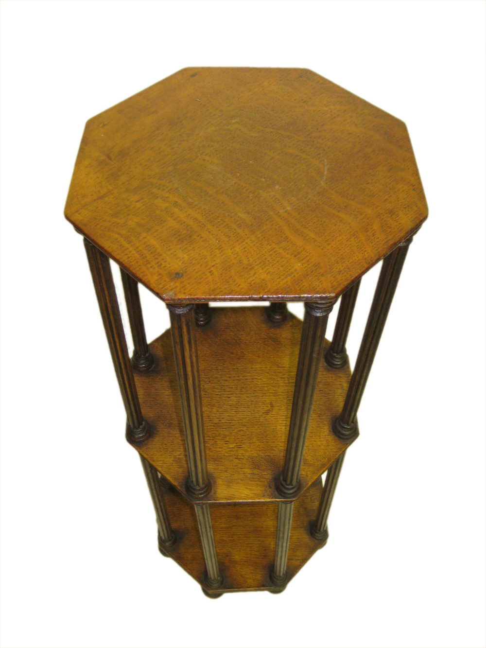 Pair Of Oak Octagonal Shaped Stand as178a069 - Antiques Atlas