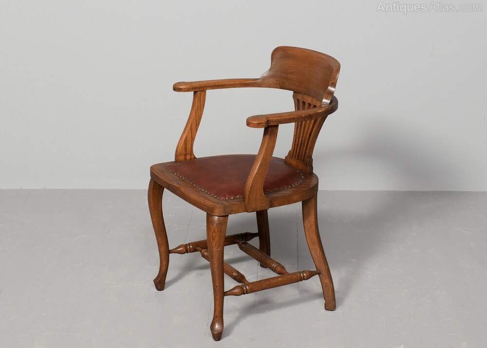 Set Of 5 Late Victorian Oak Captain's Chairs as178a7570 / 35534 ...