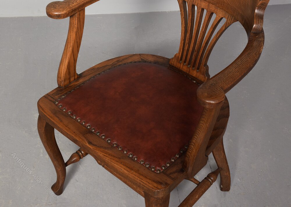 Set Of 5 Late Victorian Oak Captain's Chairs as178a7570 / 35534 ...