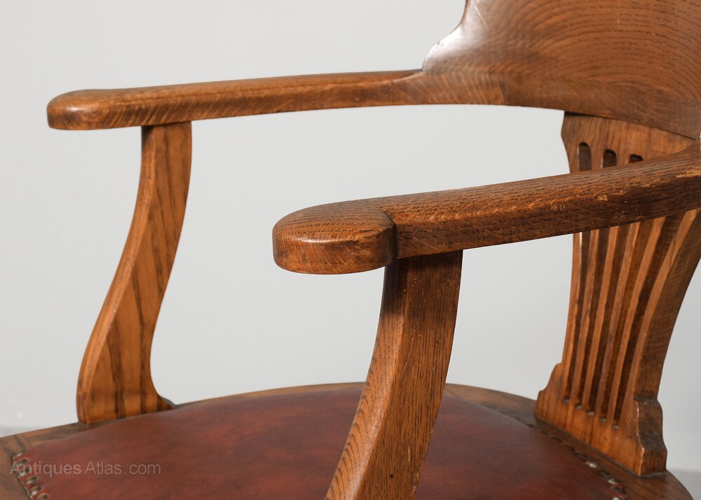 Set Of 5 Late Victorian Oak Captain's Chairs as178a7570 / 35534 ...