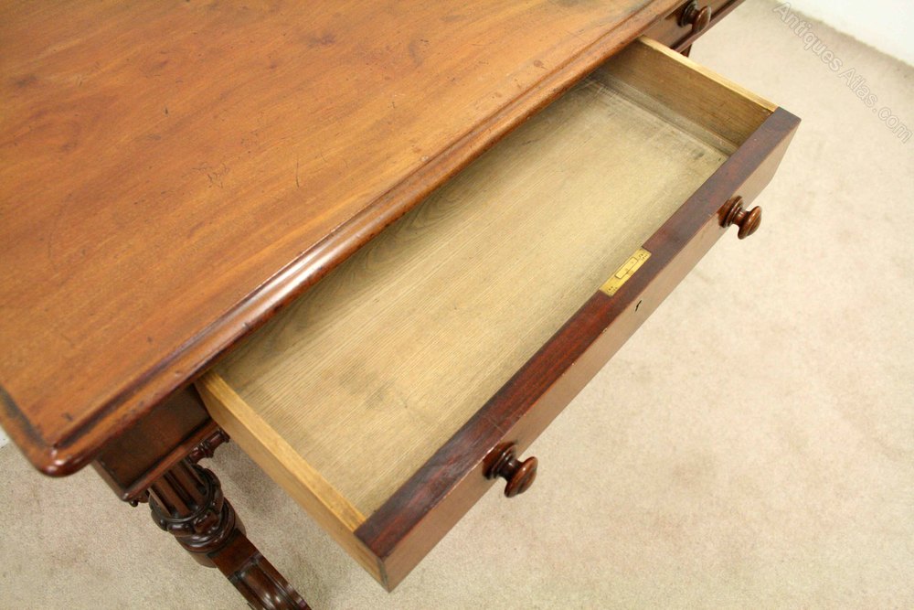 Victorian Mahogany Side Table / Library Table - Antiques Atlas