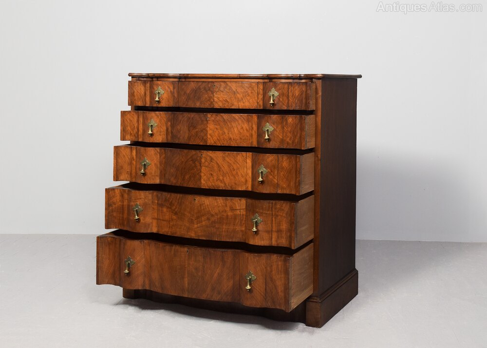 Victorian Figured Walnut Chest Of Drawers as178a7569 / 35492 - Antiques ...
