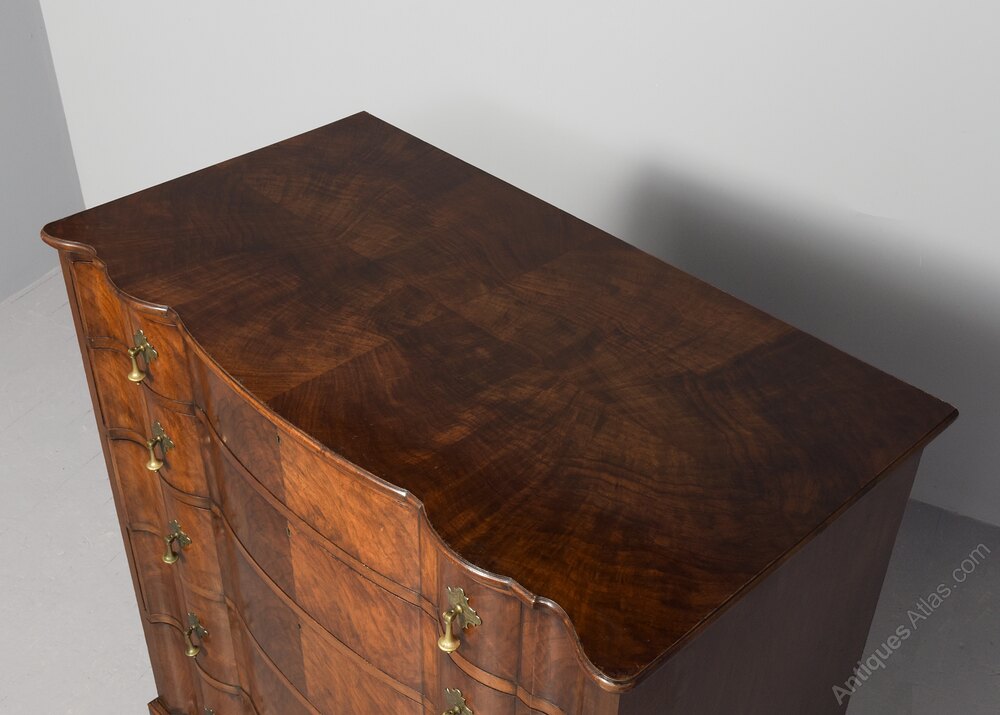 Victorian Figured Walnut Chest Of Drawers as178a7569 / 35492 - Antiques ...