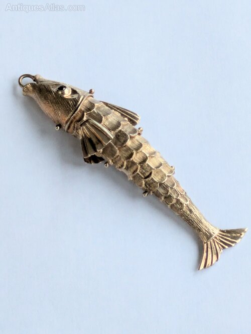 Antiques Atlas - Vintage 9ct Gold Fish Pendant, 28.8 Grams as1172a271 ...