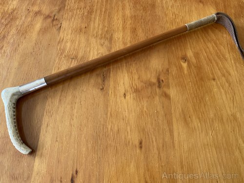 Antiques Atlas - Lovely Riding Crop,Silver Collar C1942