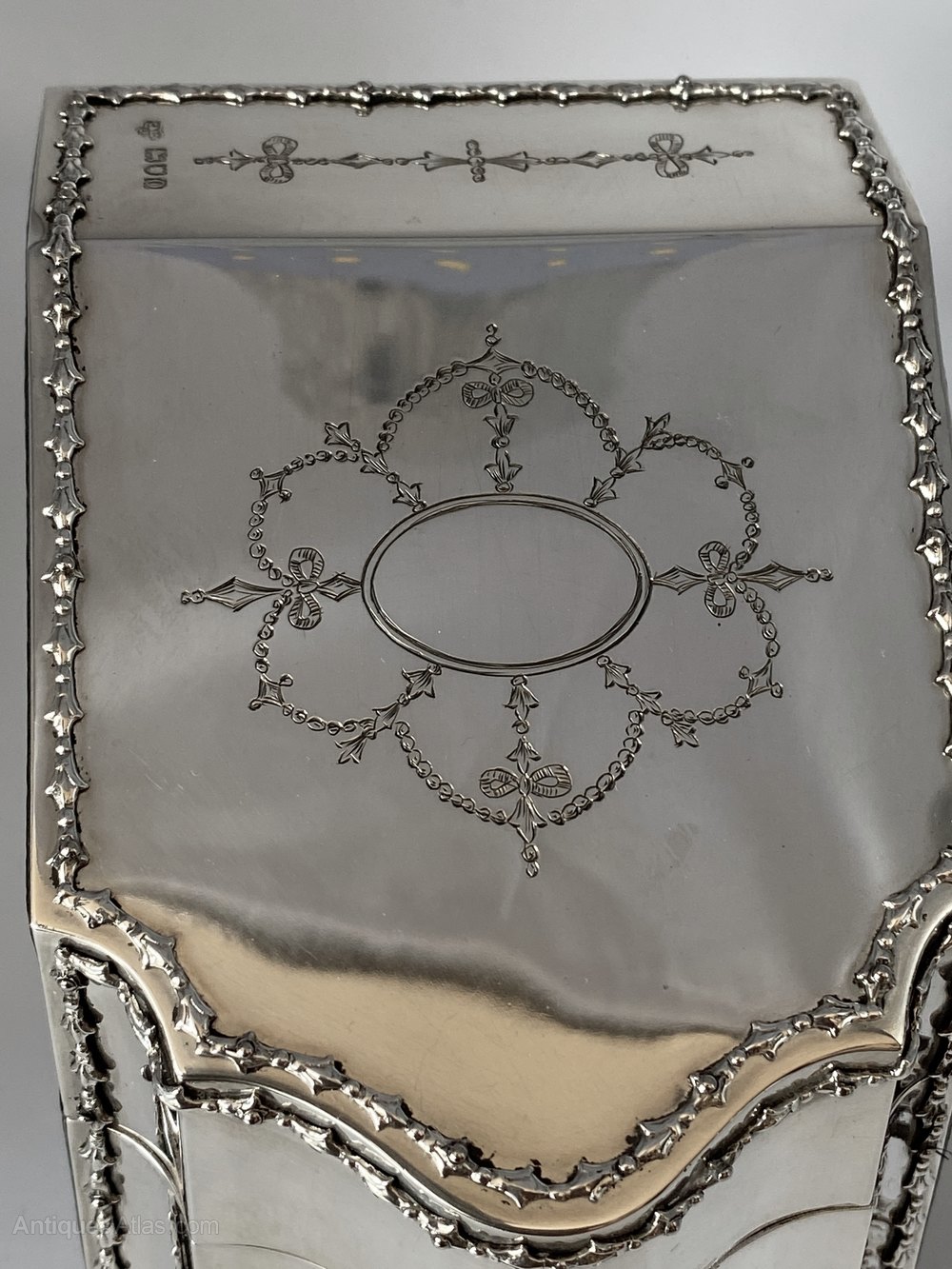 Antiques Atlas - Rare Silver Playing Cards Box.Ldn 1909.