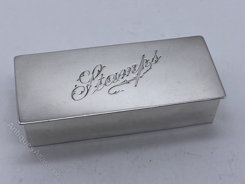 Antiques Atlas - Victorian Silver Triple Stamp Box.Ldn.1895