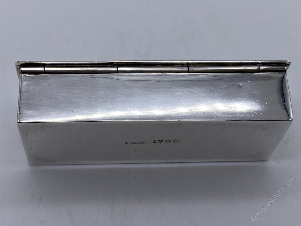 Antiques Atlas - Victorian Silver Triple Stamp Box.Ldn.1895