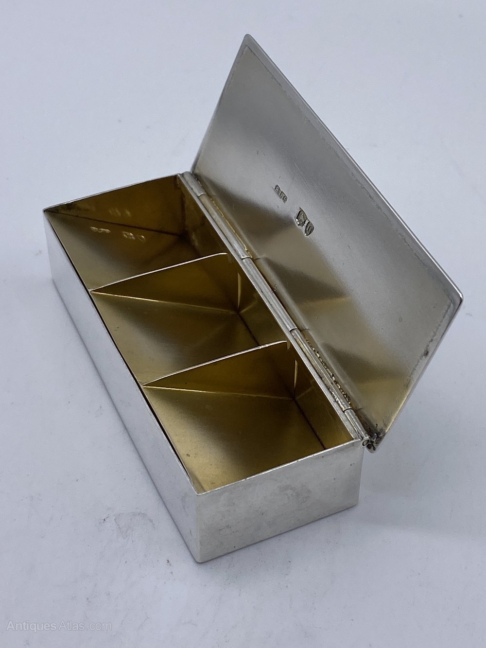 Antiques Atlas - Victorian Silver Triple Stamp Box.Ldn.1895