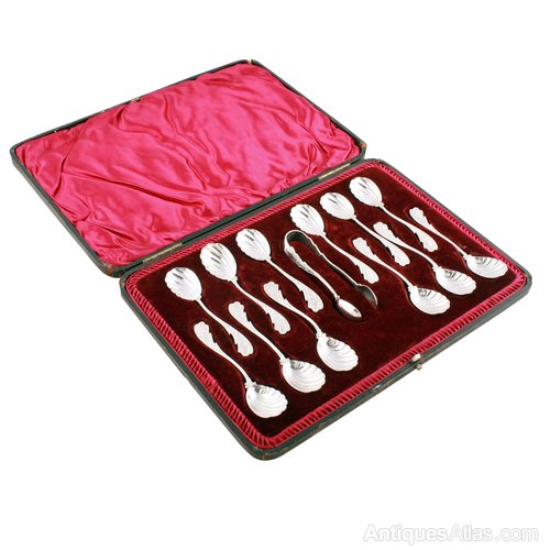 Antiques Atlas - 12 Sterling Silver Tea Spoons