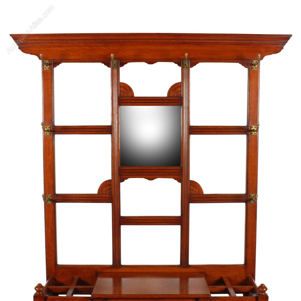 Aesthetic Design Oak Hall Stand - Antiques Atlas