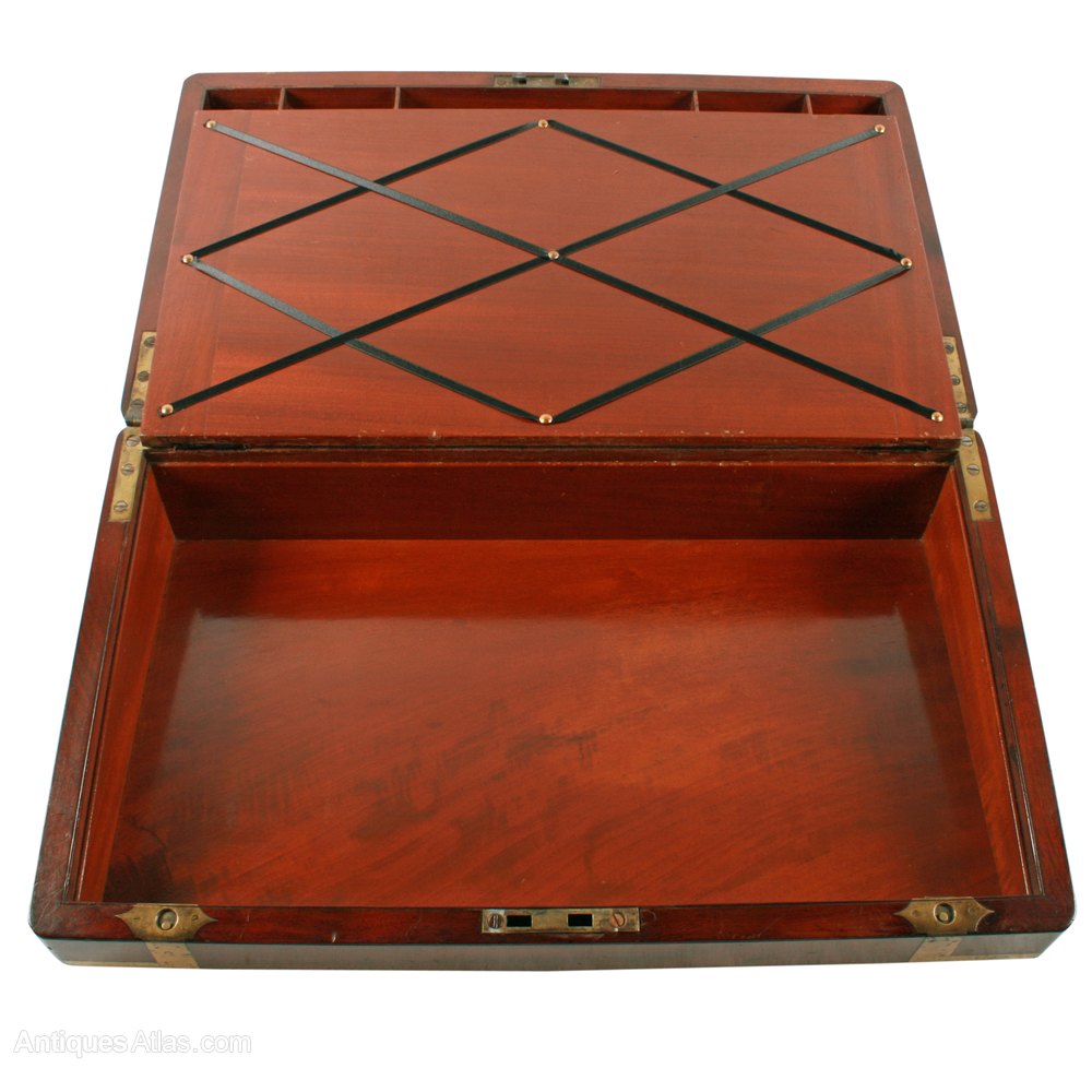 Antiques Atlas - Campaign Style Mahogany Box Desk