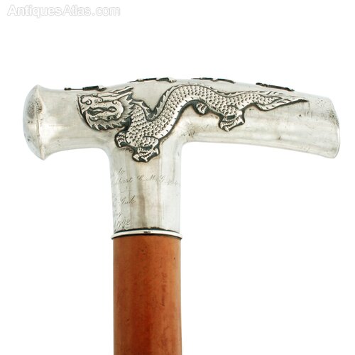 Antiques Atlas - Sir J Stewart Lockhart's Chinese Silver Handle Cane ...