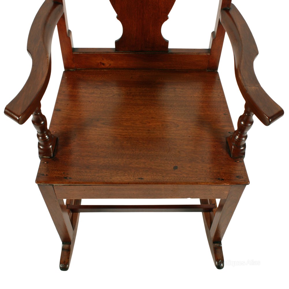 Country Walnut Rocking Chair - Antiques Atlas