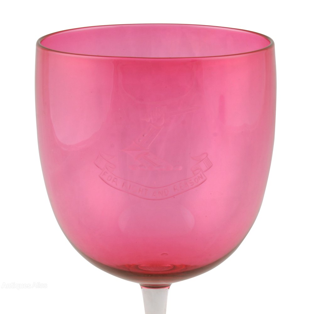 Antiques Atlas - Eight Victorian Ruby Wine Glasses SOLD