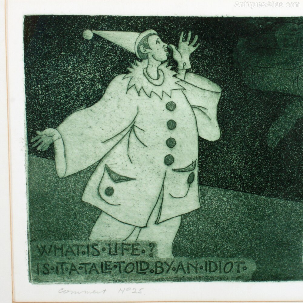 Antiques Atlas - Etching By Ian Fleming "What Is Life" as102a6280 / 8620