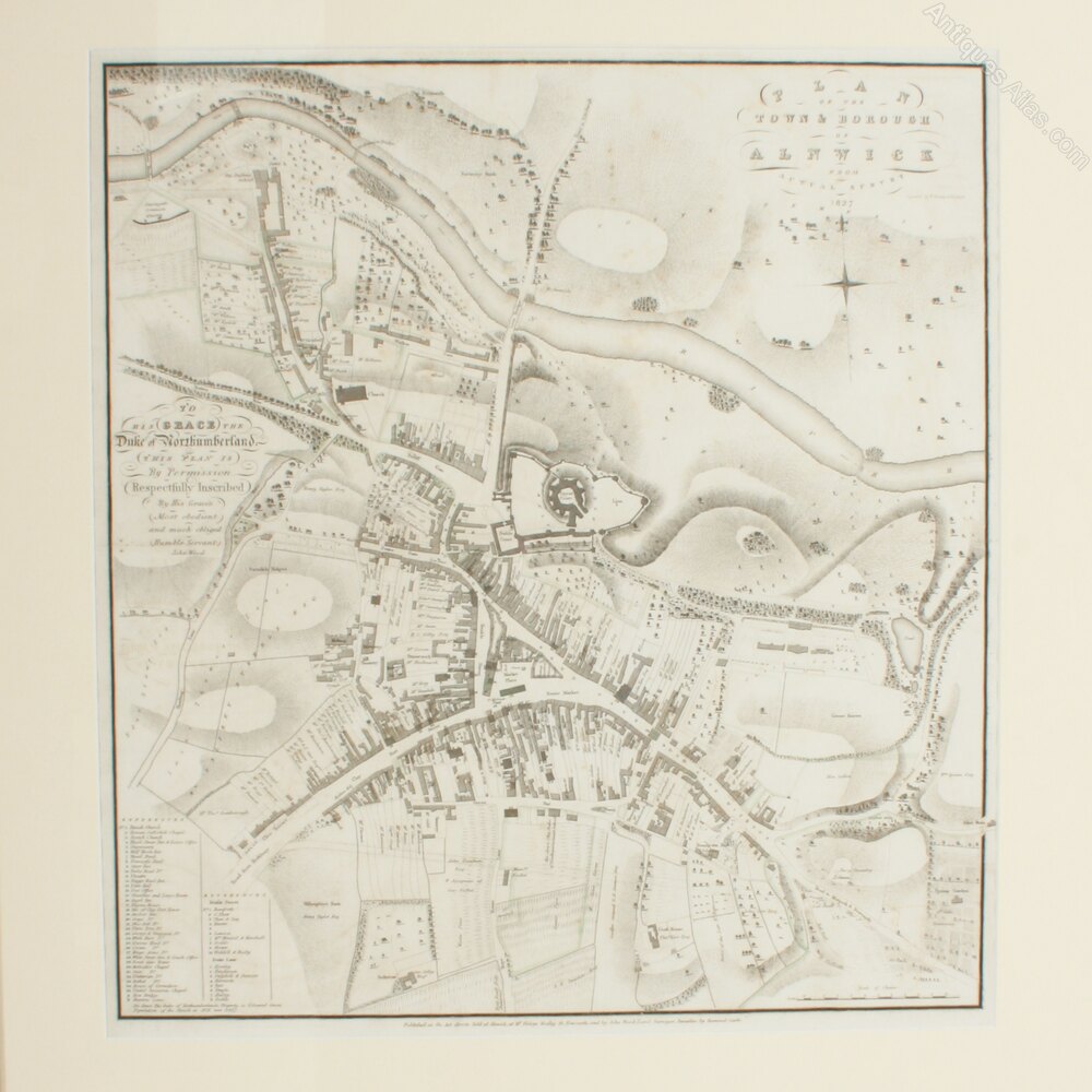 Antiques Atlas - George IV Plan Of Alnwick as102a6292 / 8539