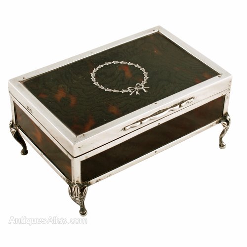 Antiques Atlas - George V Silver & Tortoise Shell Box