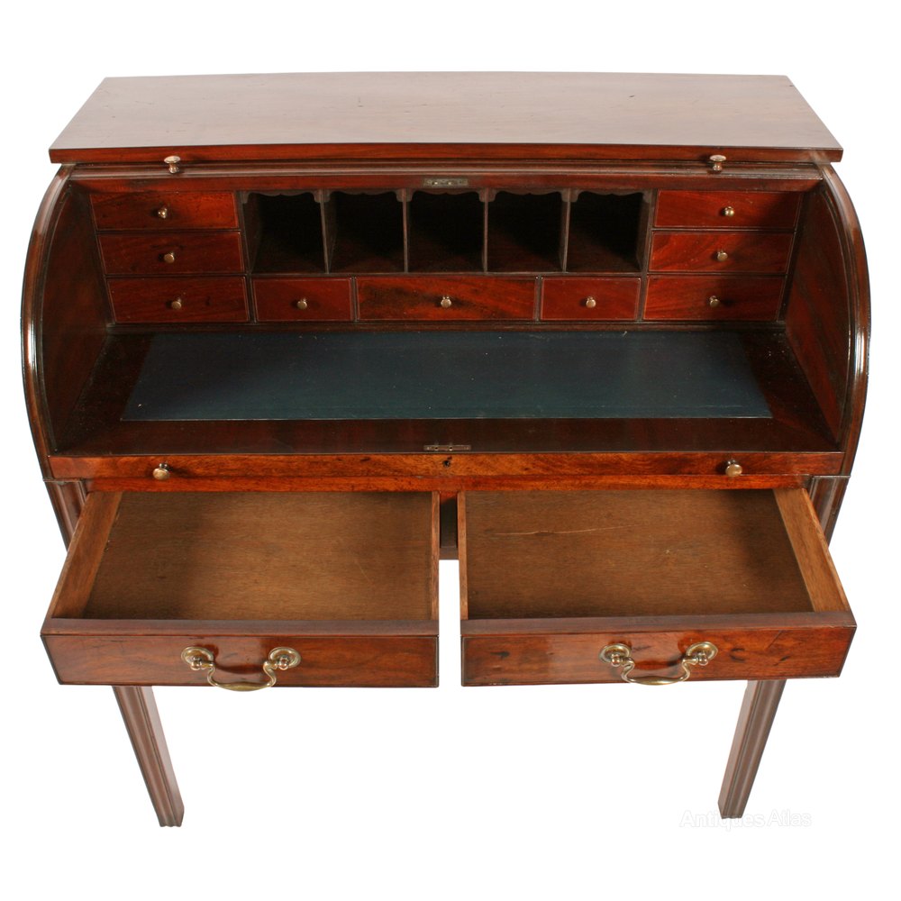 Georgian Cylinder Desk By Gillows - Antiques Atlas