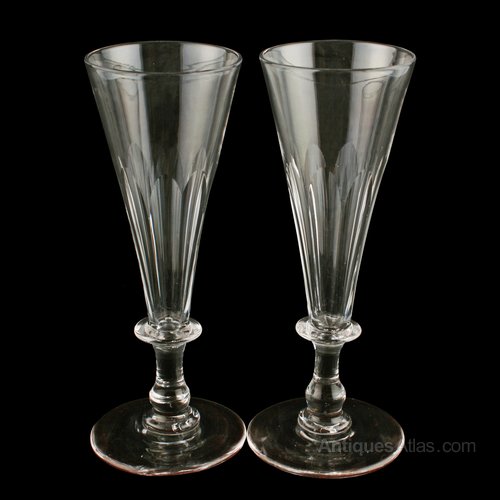 Antiques Atlas - Pair Of Georgian Champagne Flutes