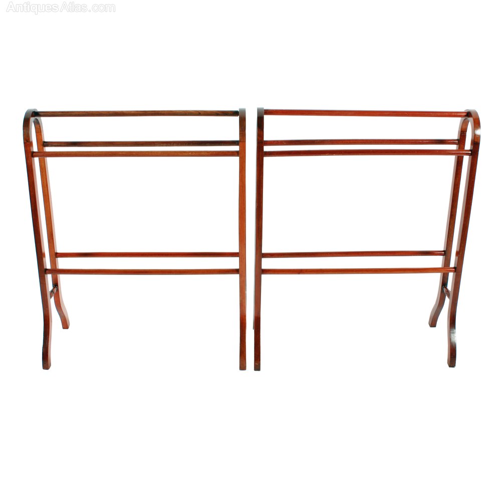 Pair Of Mahogany Clothes Rails - Antiques Atlas
