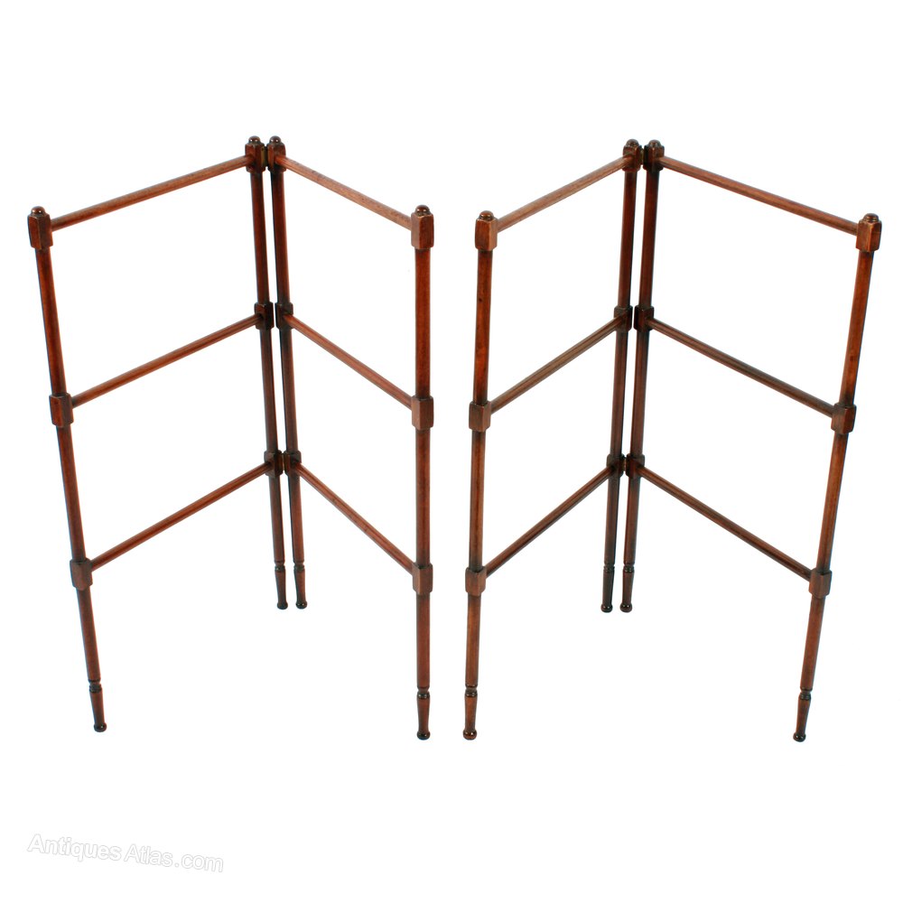 Pair Of Victorian Folding Towel Rails - Antiques Atlas
