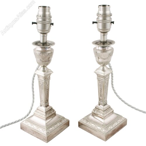 Antiques Atlas - Pair Of Walker & Hall Silver Plated Lamps
