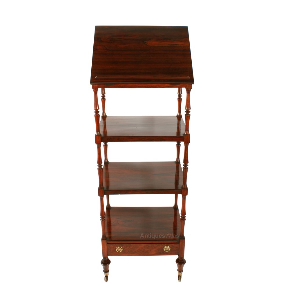 Regency Rosewood Whatnot Music Stand - Antiques Atlas