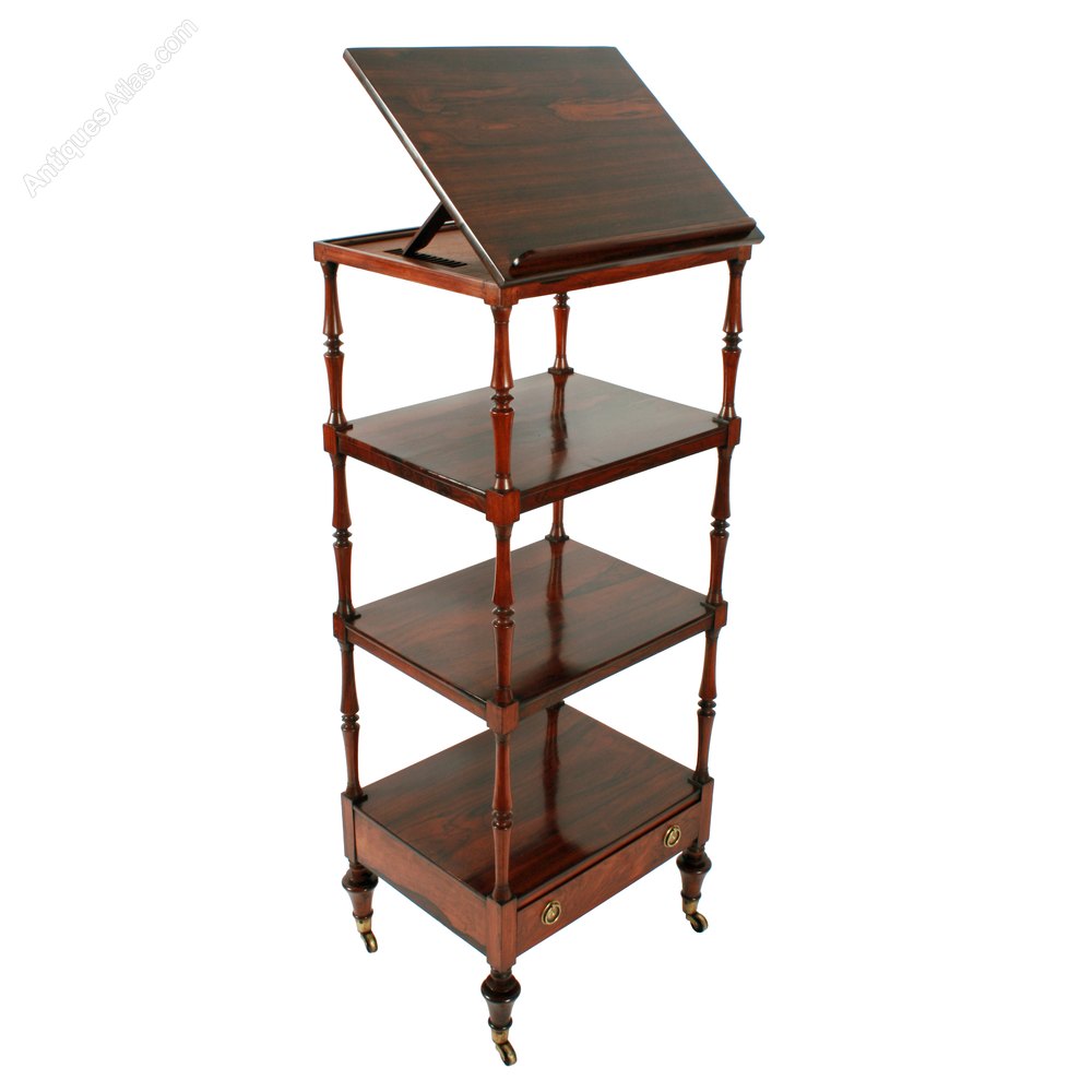 Regency Rosewood Whatnot Music Stand - Antiques Atlas