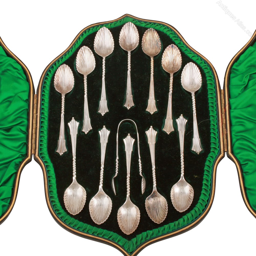 Antiques Atlas - Set Of 12 Victorian Tea Spoons as102a5901 / 8118