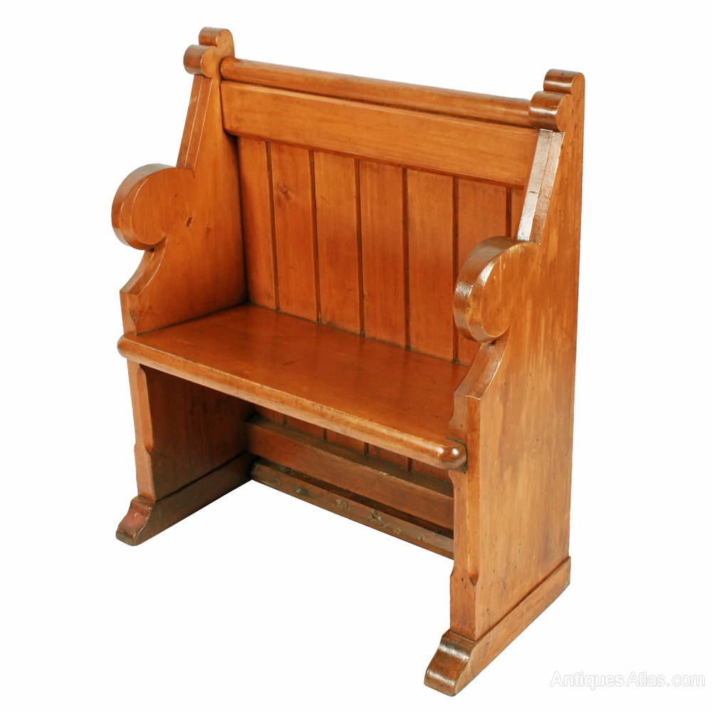 Small Victorian Pine Pew - Antiques Atlas