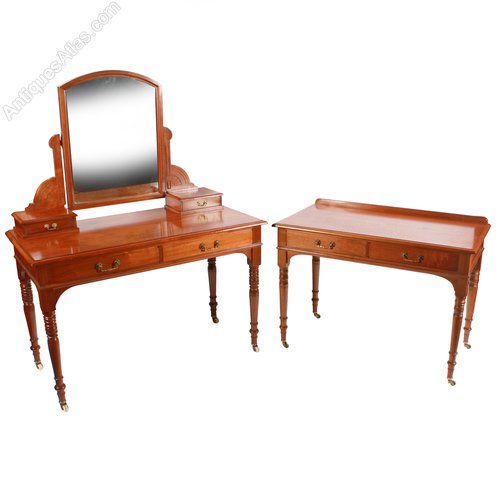 Victorian Dressing Table & Side Table - Antiques Atlas