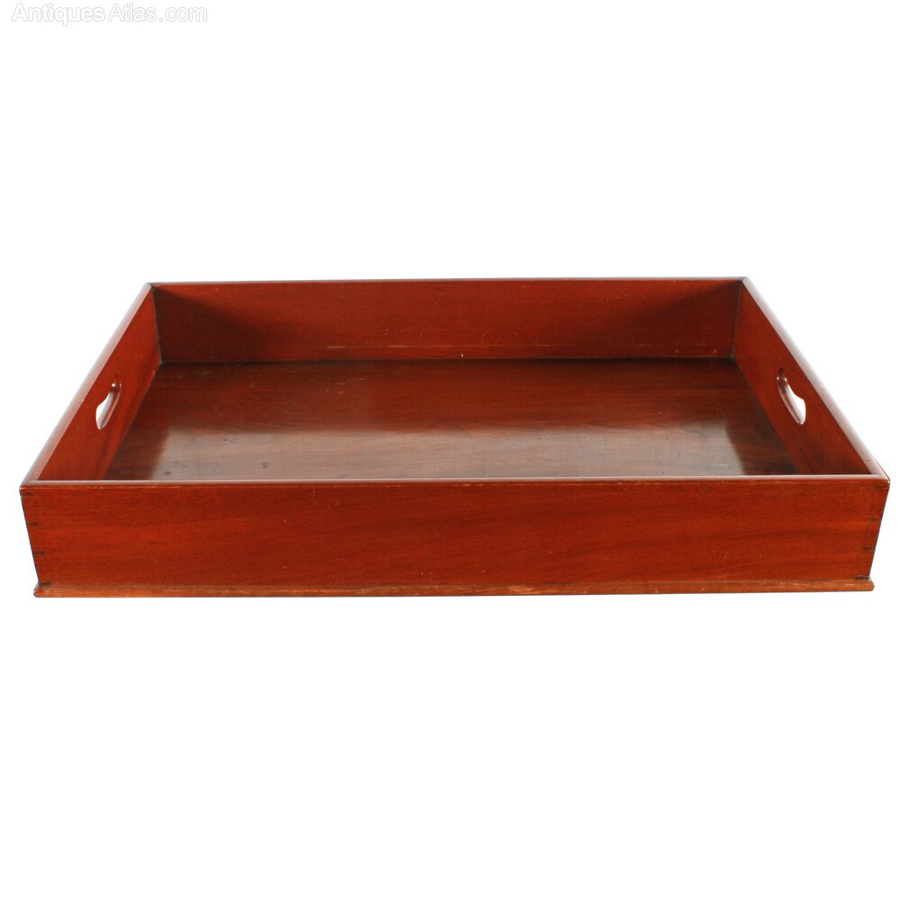 Antiques Atlas - Victorian Mahogany Oblong Tray as102a6306 / 0131
