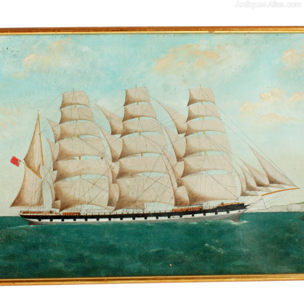 Antiques Atlas - Victorian 'Port Jackson' Ship Painting as102a6254 / 8622