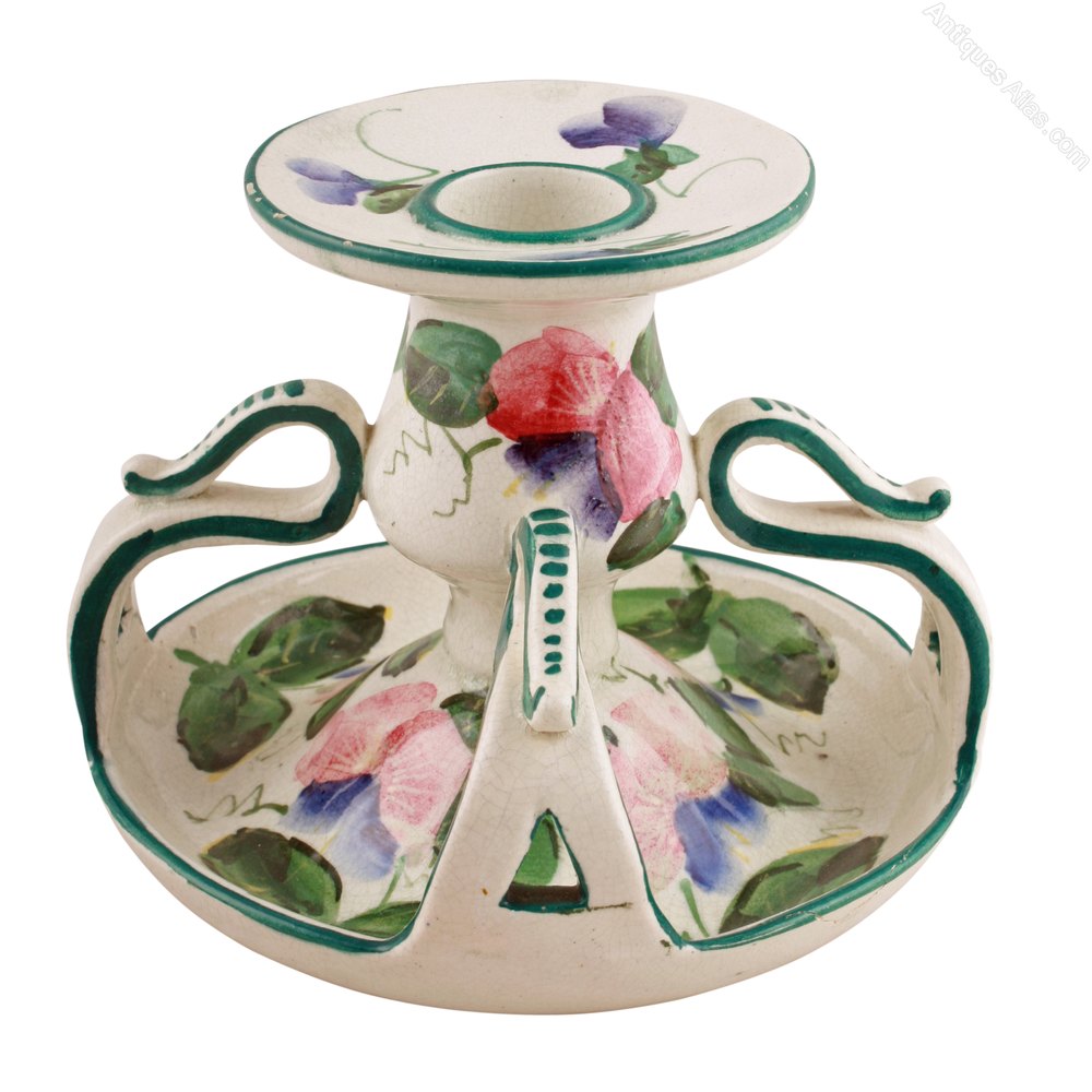 Antiques Atlas - Wemyss Ware Sweet Pea Candlestick